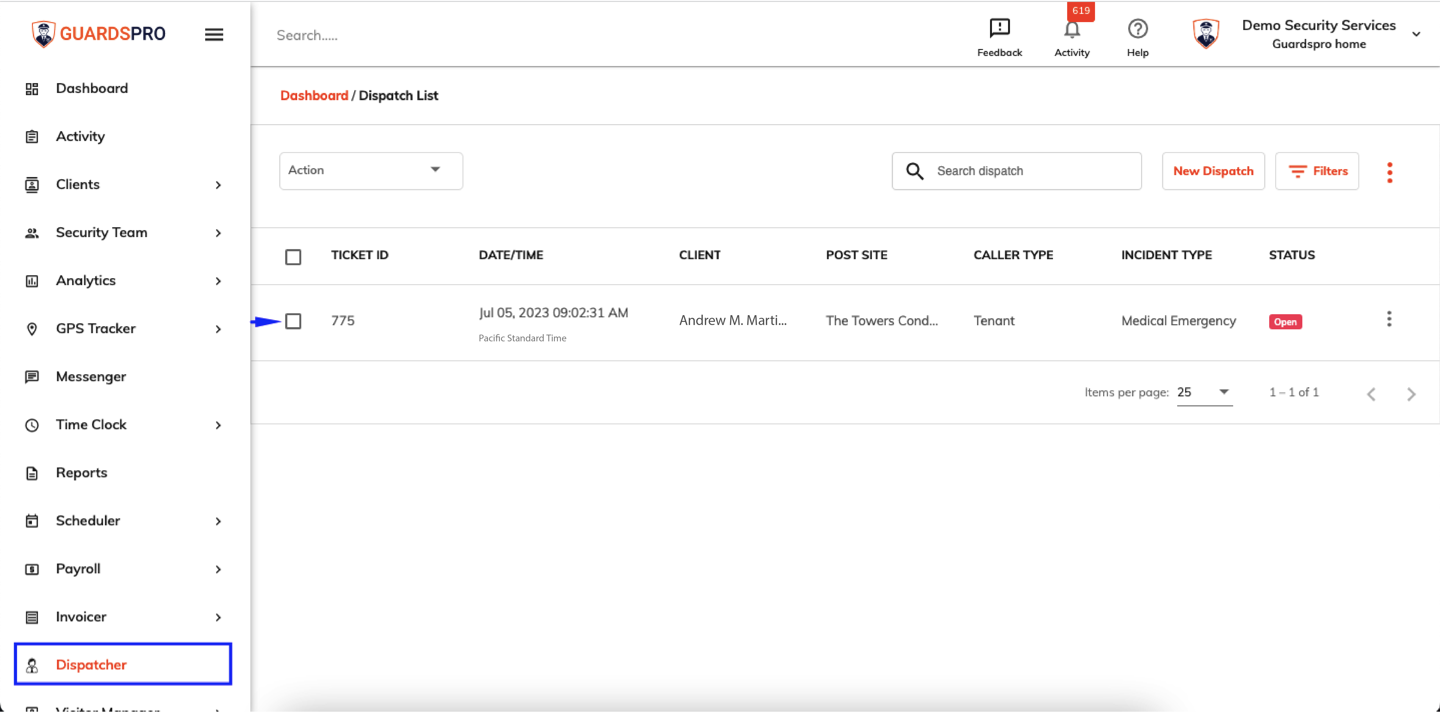How to view or add live notes in dispatch on the dashboard? – GuardsPro ...