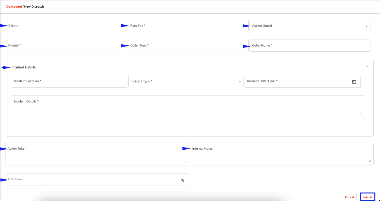 How to manage dispatch calls on dashboard? – GuardsPro Support Center