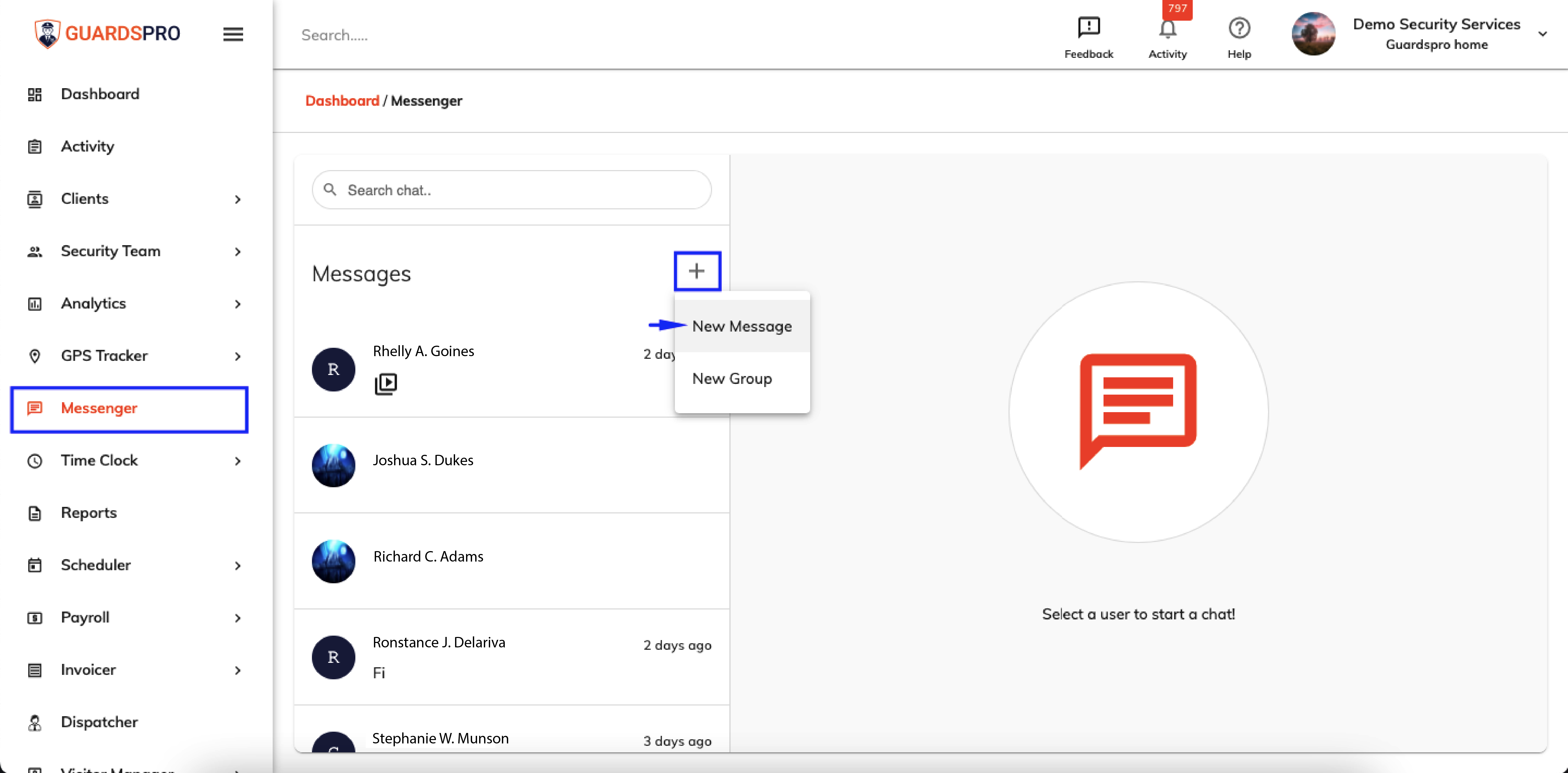 How To Create A Single Message On Dashboard Guardspro Support Center