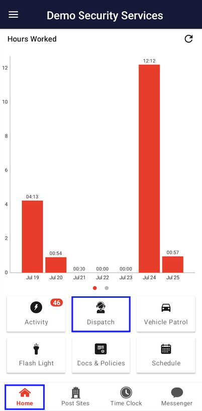 How to view dispatch calls on mobile app? – GuardsPro Support Center