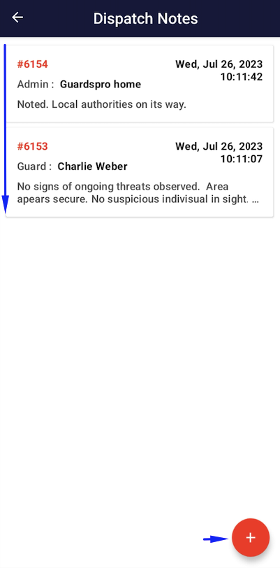 How to view dispatch calls on mobile app? – GuardsPro Support Center
