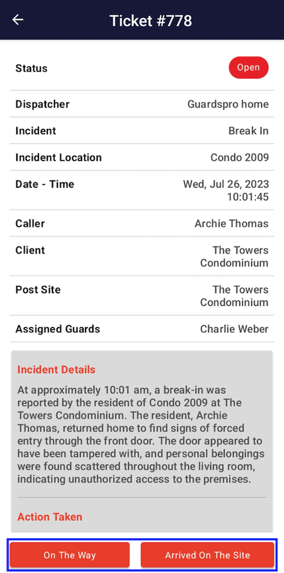 How to view dispatch calls on mobile app? – GuardsPro Support Center