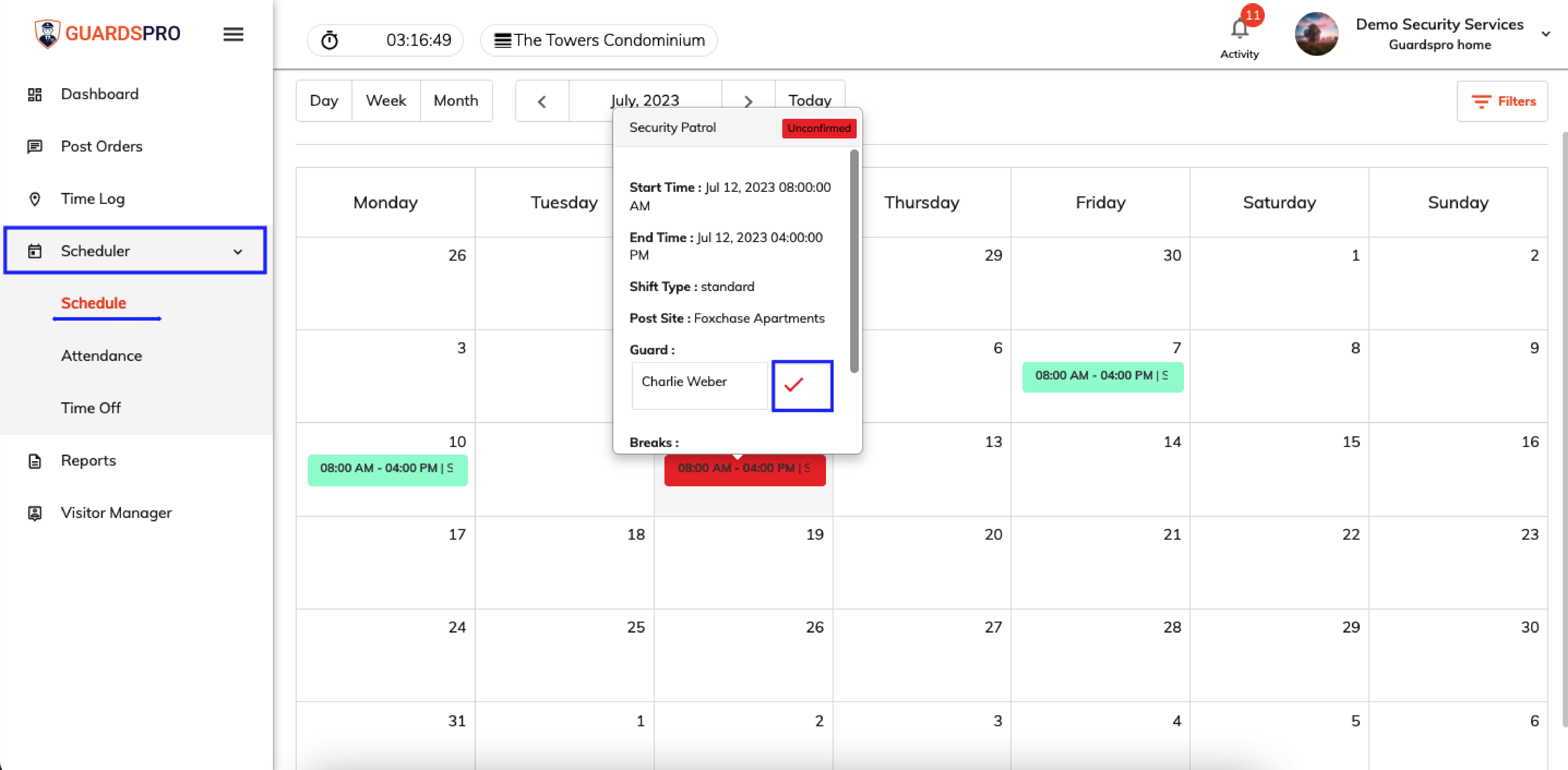How to confirm standard and open shifts on Guard Web Portal ...