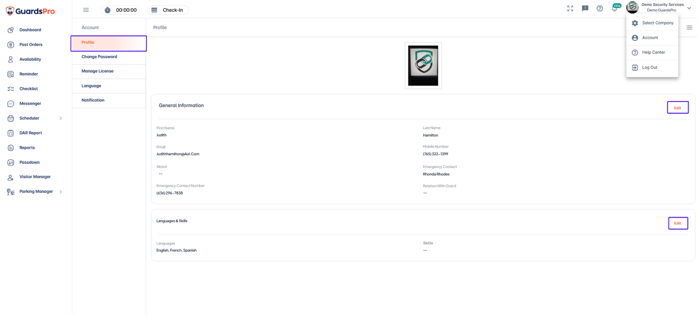 How to manage or update a guard profile on the Guard Web Portal ...