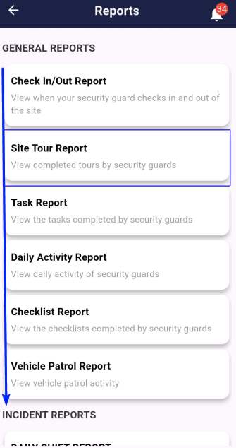 How to check reports on Client Mobile app? – GuardsPro Support Center