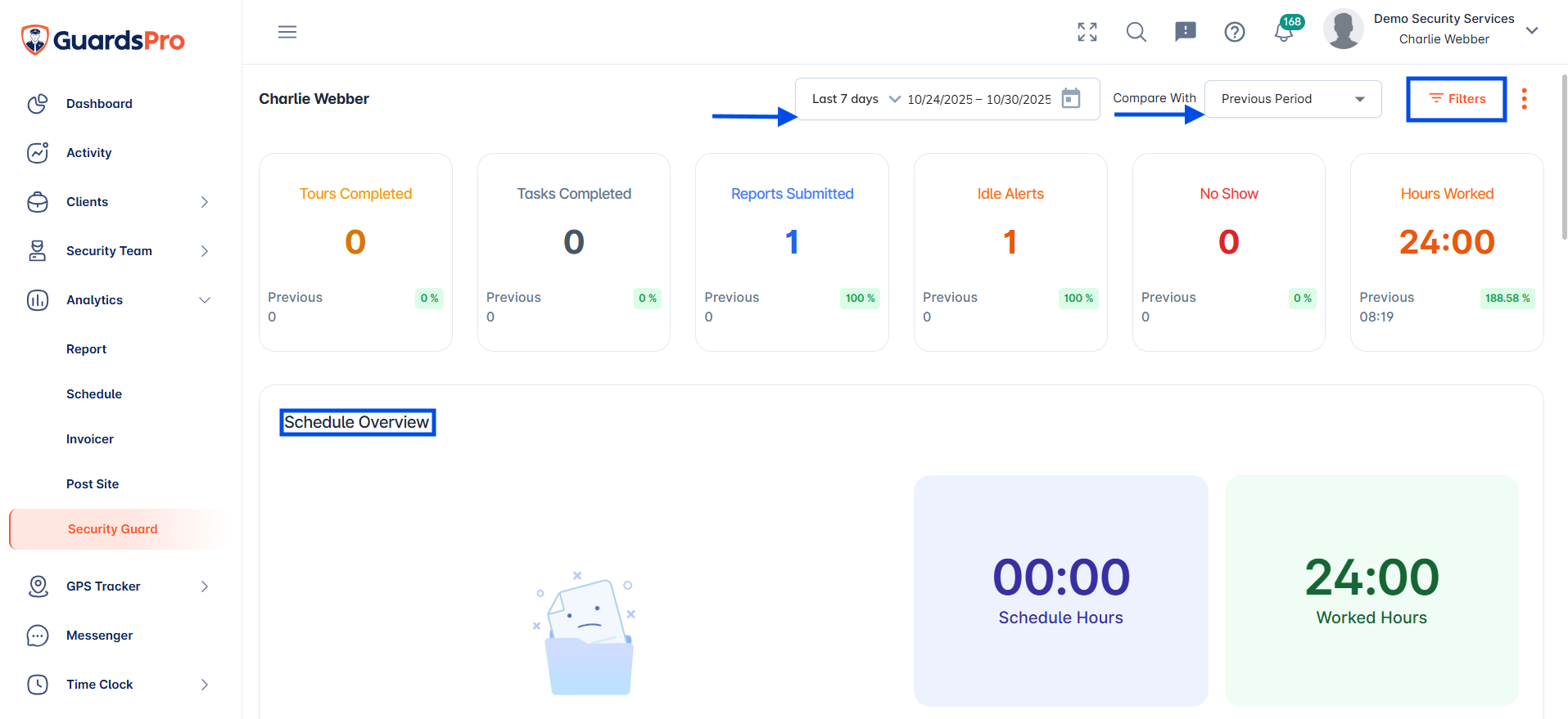 How to view guard analytics on the Back-Office Dashboard? – GuardsPro ...