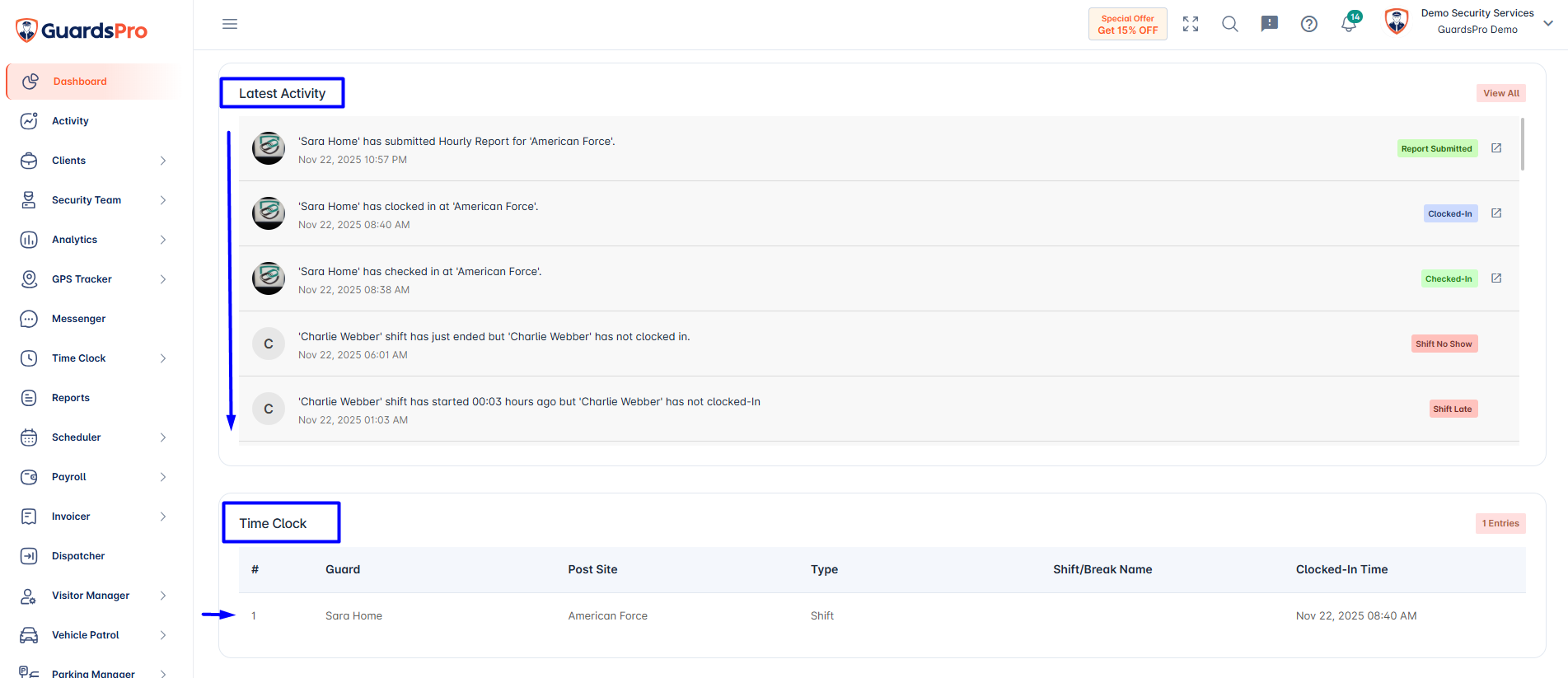 How to manage dashboard widgets on the Back-Office Dashboard? – GuardsPro Support Center