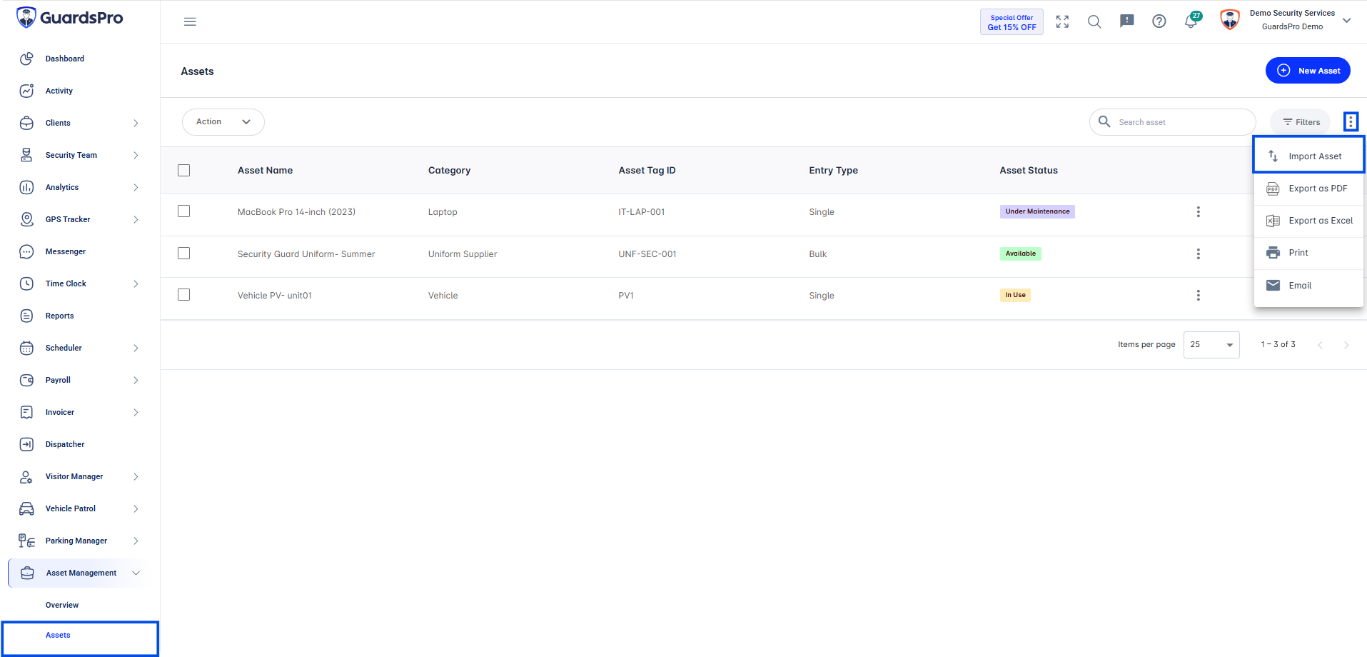 How to create and import an asset on the Back Office Dashboard ...